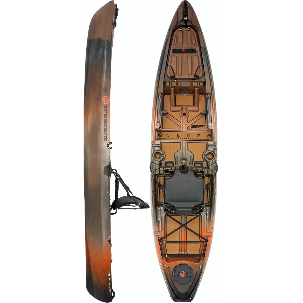 11' 10" Crescent Kayak Shoalie SF Fishing Kayak – Yakworks Kayaks and ...
